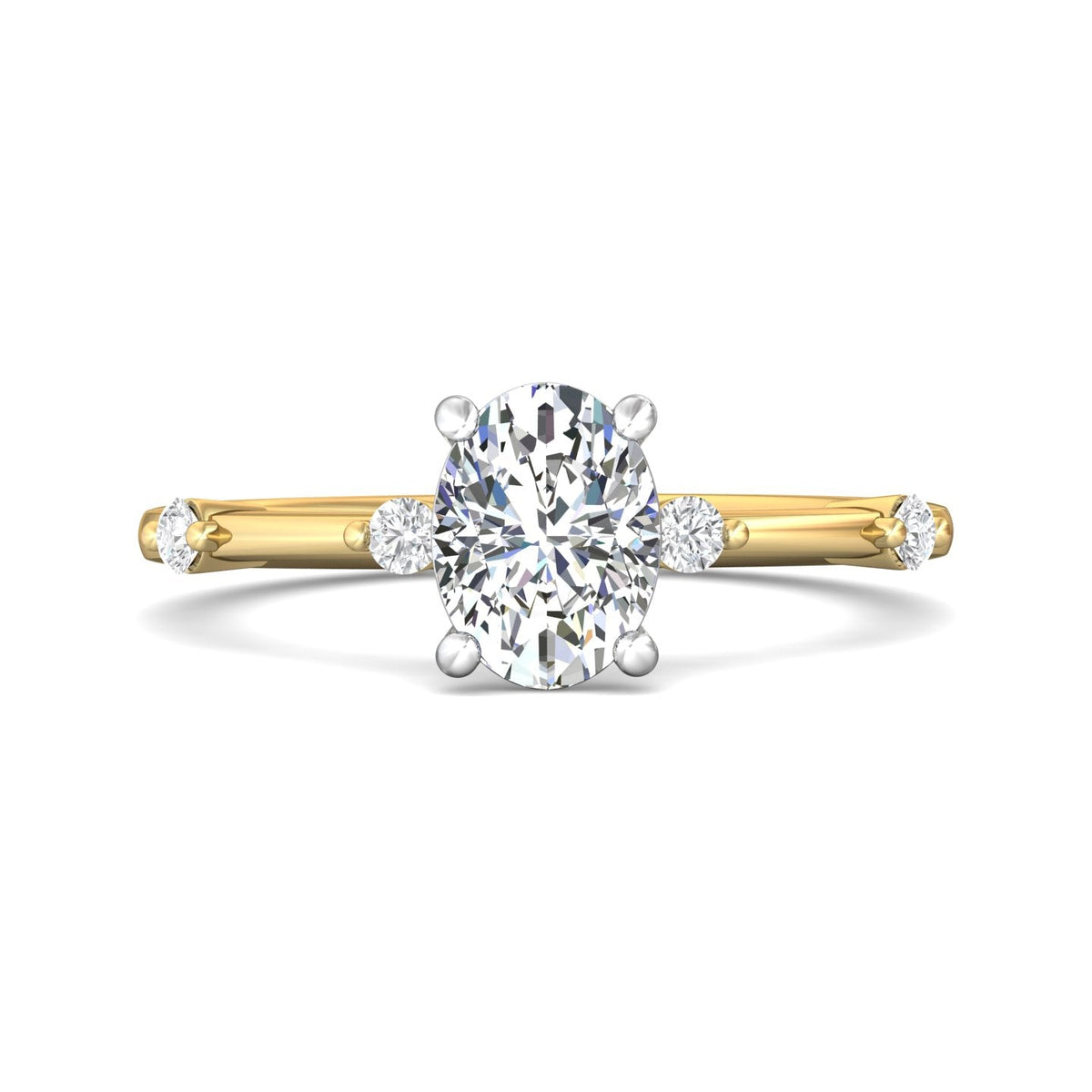 Modern Side-Stone Engagement Ring | Schwanke-Kasten Jewelers